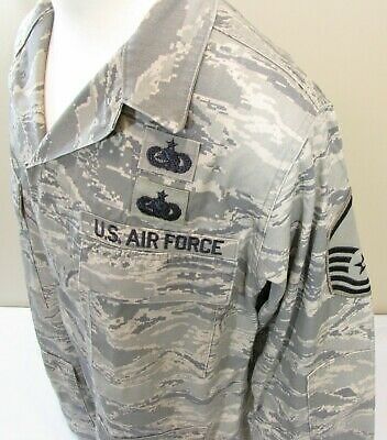 USAF Air Force ABU Tiger Stripe Camouflage Utility Uniform Top MSgt L5 ...