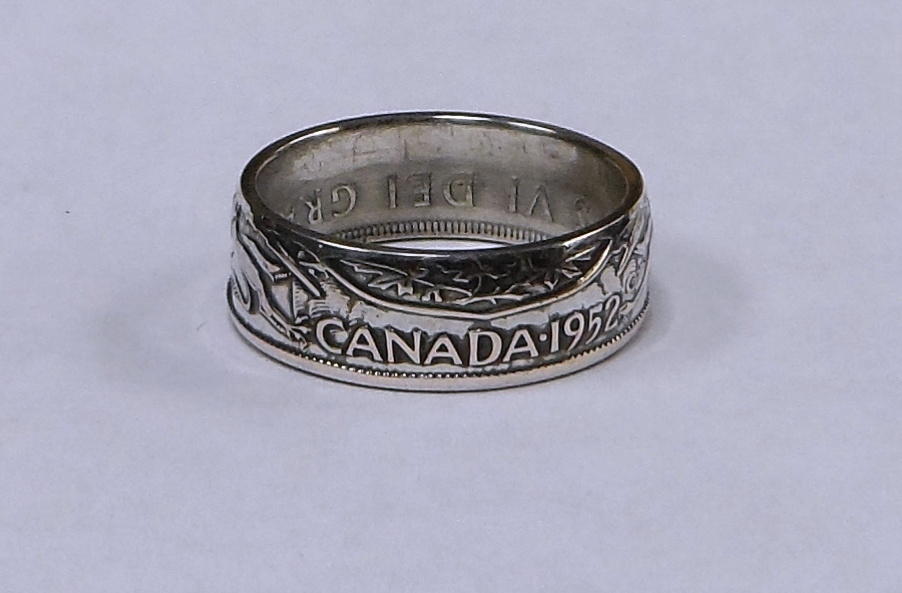 CANADA COIN RING MADE FROM SILVER CANADIAN HALF DOLLAR SIZE 7-13 | eBay