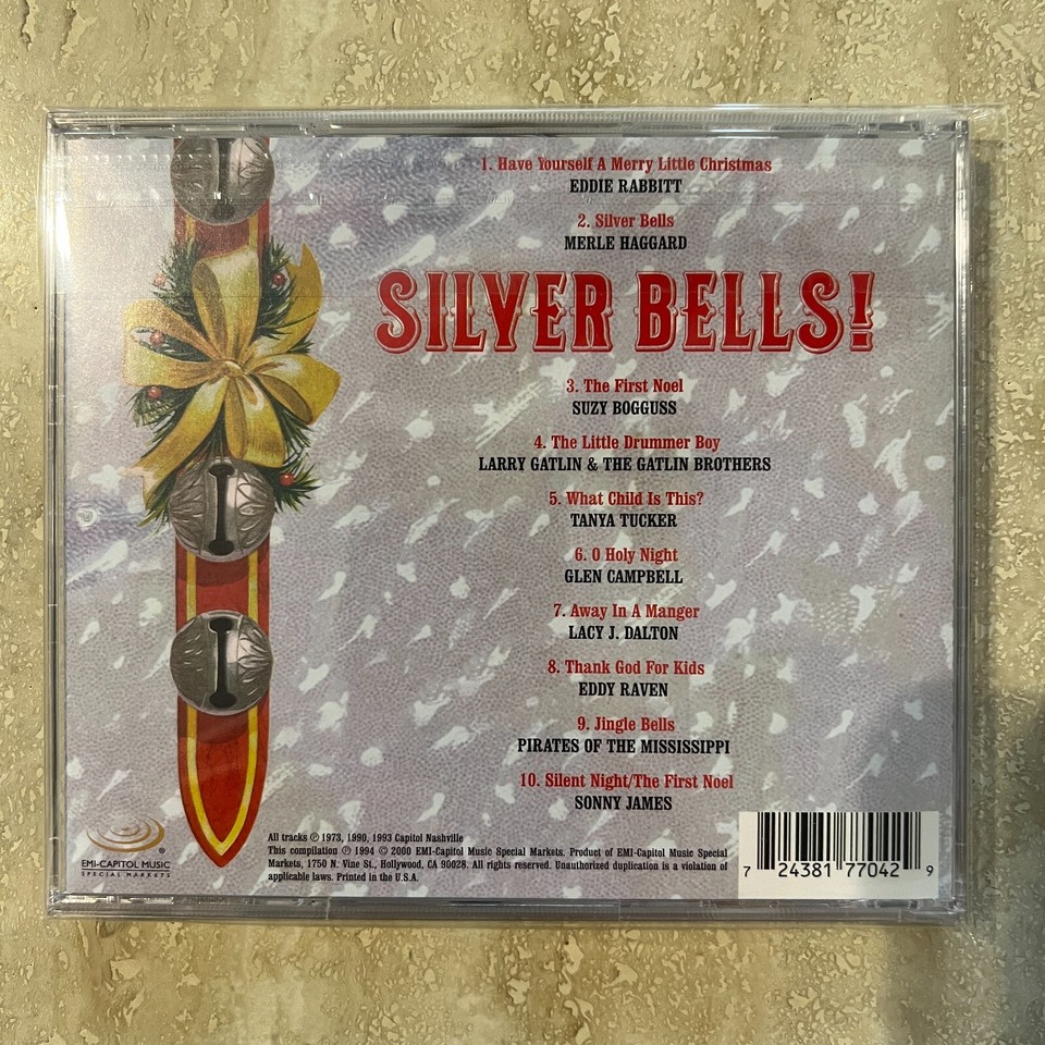 CD Silver Bells Christmas Tanya Tucker Glen Campbell 2000 EMI Capitol ...