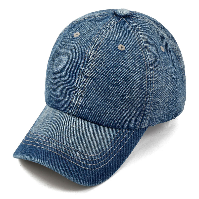 Solid Blue Jean Plain Denim Dad Baseball Ball Hat Cap Curved Bill ...