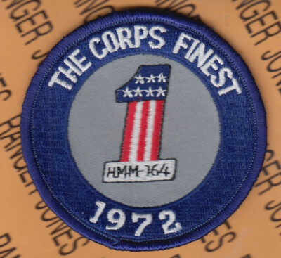 USMC United States Marine Corps Medium Helicopter Sq HMM-164 ~3" patch ...