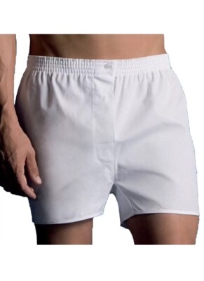 N.2 BOXER-mutande uomo in TELA PURO COTONE modello classico APERTO CON ...