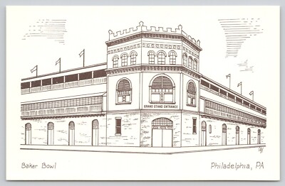 Postcard Baker Bowl Philadelphia Pennsylvania Phillies Home 1894-1938 ...