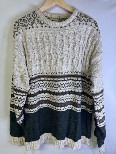 Fieldmaster Vintage Nordic Fair Isle Knit Sweater Mens M USA Made 100% ...