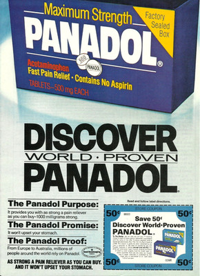 1983 Panadol Pain Relief Medicine vintage Print Ad Advertisement | eBay