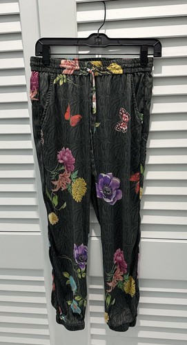 Johnny Was Gray Multi Floral Print Silk Blend Jogger Pants Sz. XXS | eBay