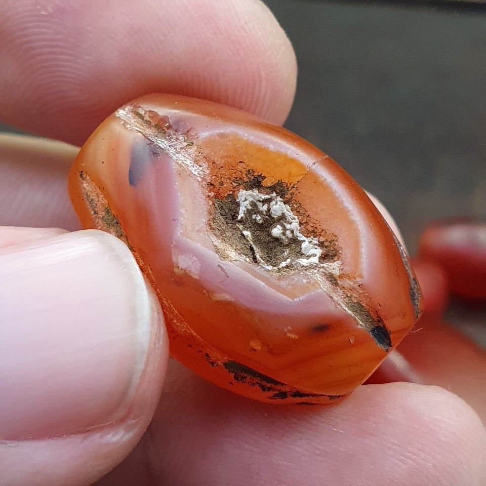 Lot 9 antique red agate himalayan tibetan african agate carnelian beads ...