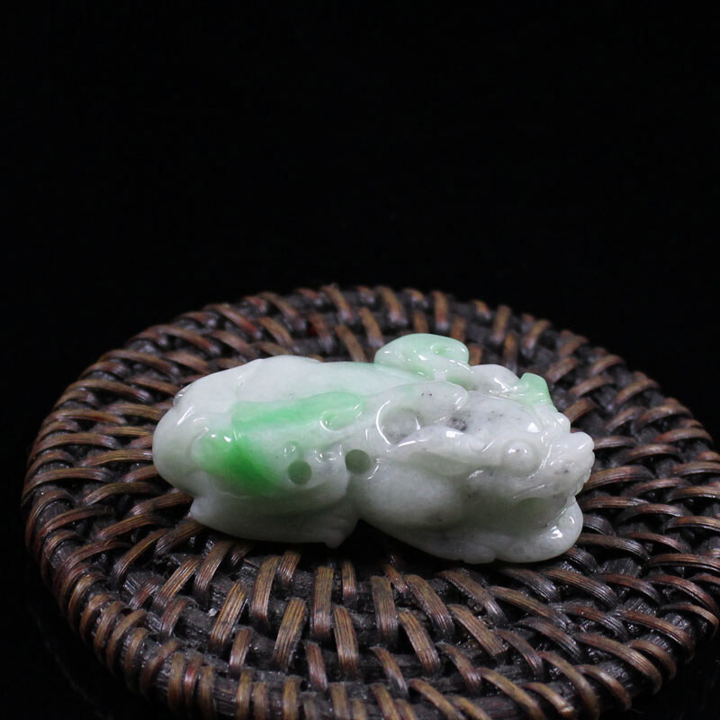 Grade Certified “A” Natural Emerald Green Jadeite Jade Pendant Pixiu ...