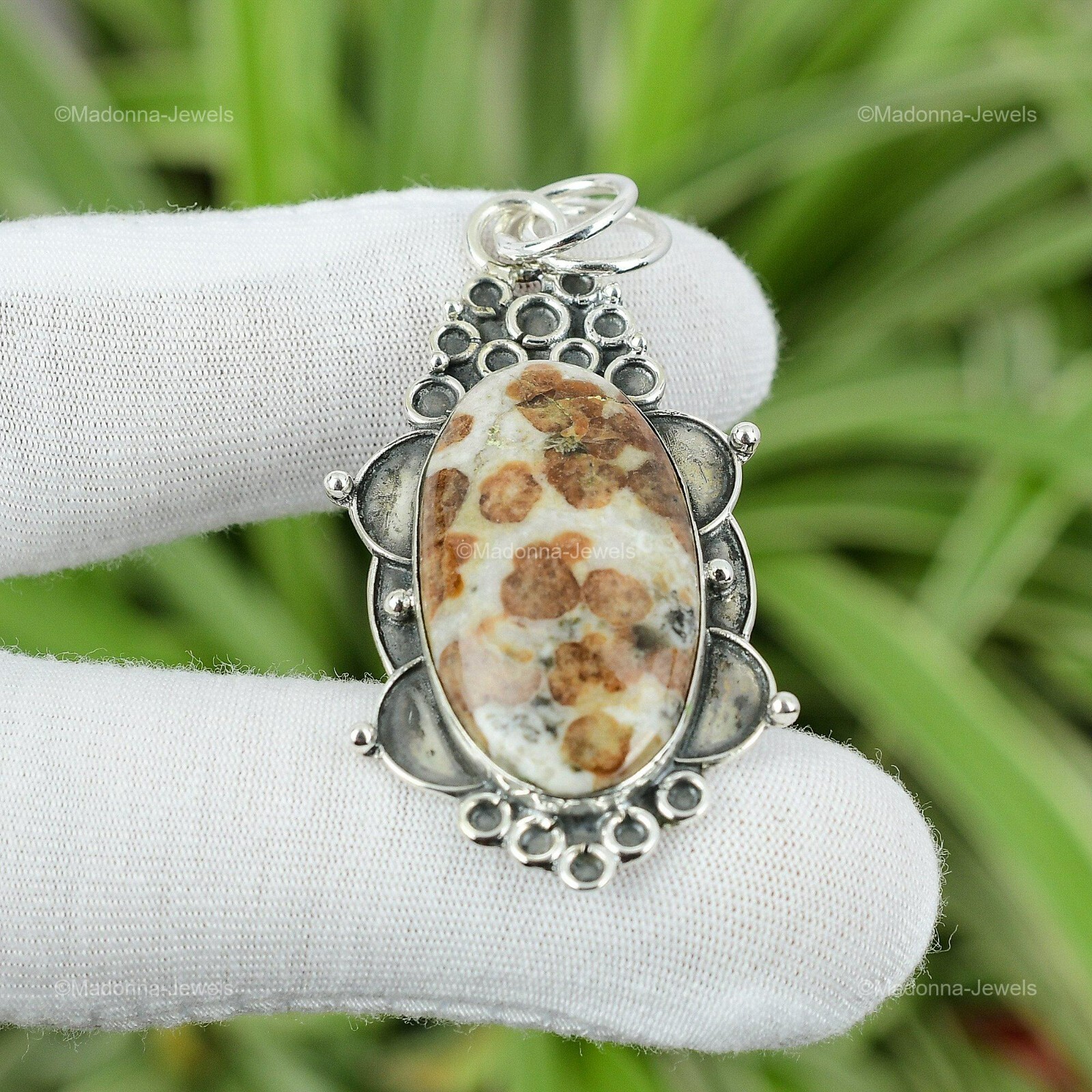 Gift For Her 925 Silver Natural Spessartine Garnet In Limestone Gemstone Pendant | eBay