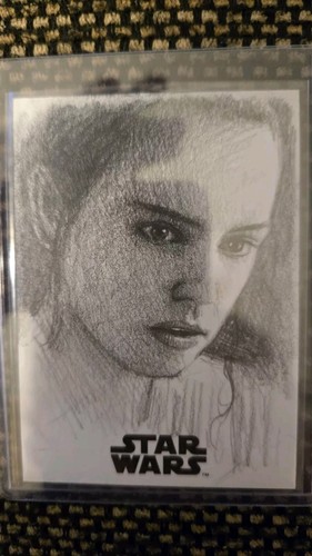 Topps Star Wars Sketch Rey Andrew Fry 1/1 | eBay