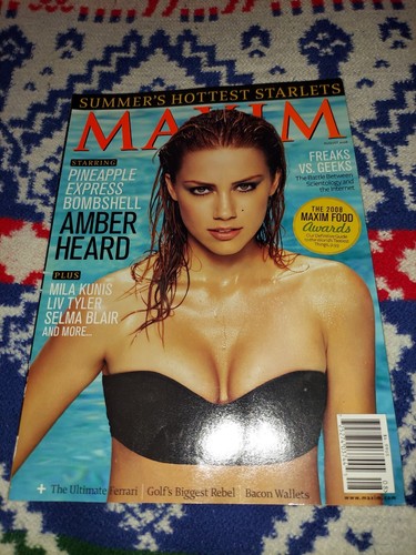 Maxim Magazine/ August 2008 - Amber Heard, Billy Bob Thornton | eBay