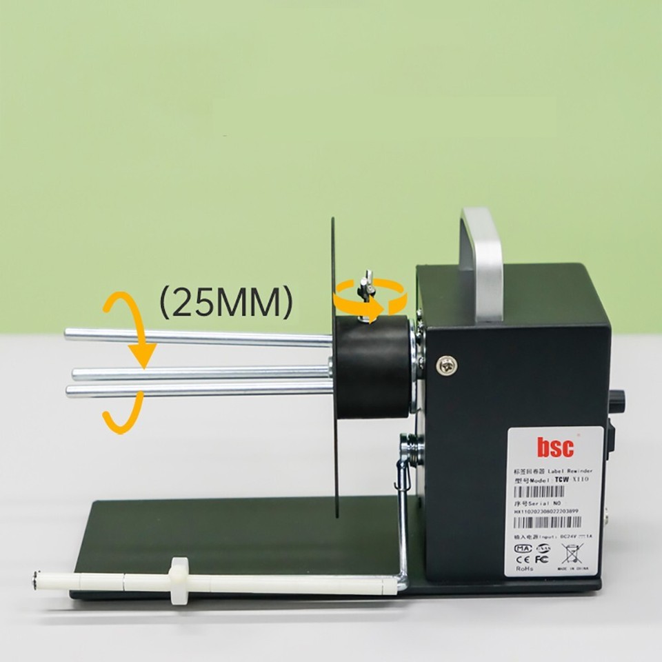 Electric Label Rewinder Automatic Label Rewinding Machine 1-10 inch/s ...