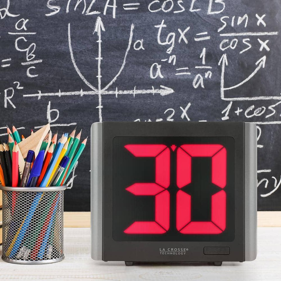 Countdown Up timer Extra-Large Digital LED Red Digits Modern 12 ft ...