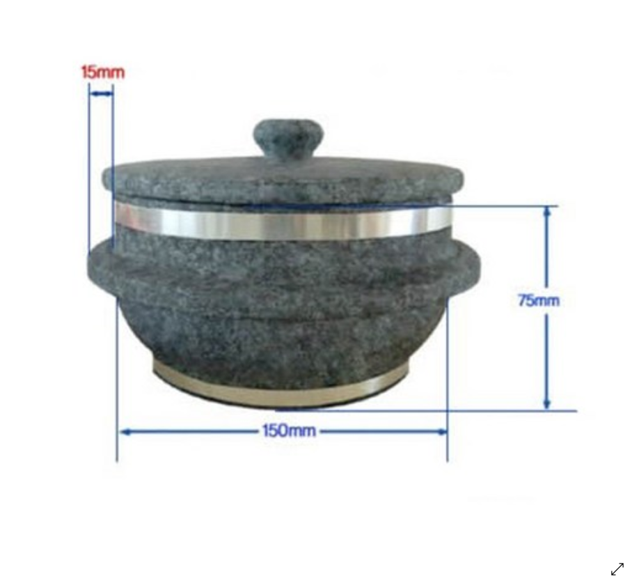 Small Korean Stone Pot Dolsot for Korean Cuisine for one person one ...
