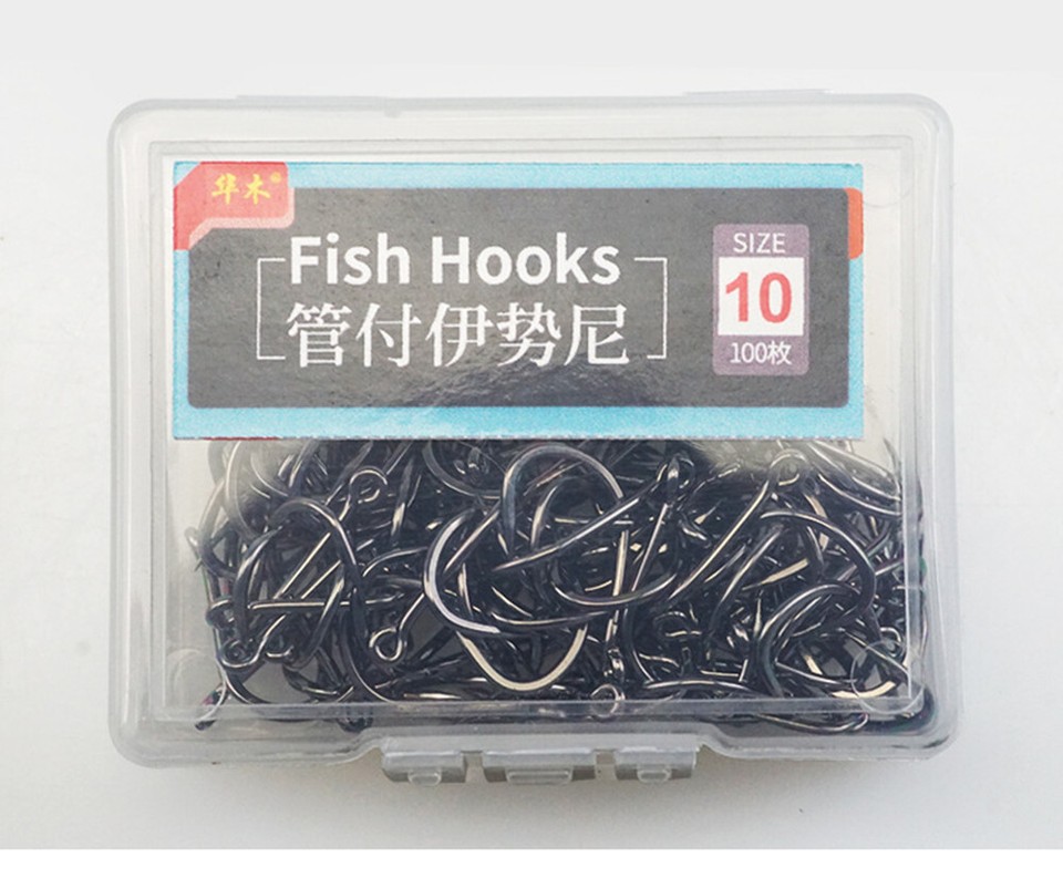 1200 Pcs /Box Small Fishing Hooks Assorted 12 Sizes Strong Sharp Fish ...