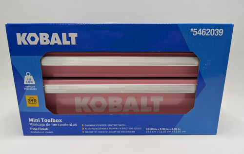 Kobalt Mini Tool Box Toolbox Pink Steel 5462039 (BRAND NEW) Lowe’s ...