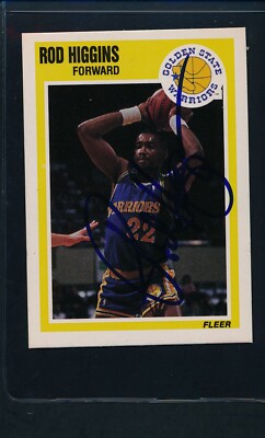 1989/90 Fleer #54 Rod Higgins Golden State Warriors Signed Auto *54010 ...