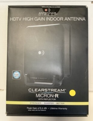 Clearstream Micro-R Pure HDTV 1080i High Gain Yellow Indoor TV Antenna ...