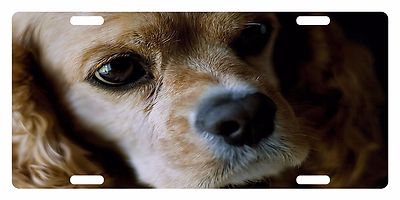 COCKER SPANIEL DOG Custom License Plate CANINE BREED Emblem FACE ...