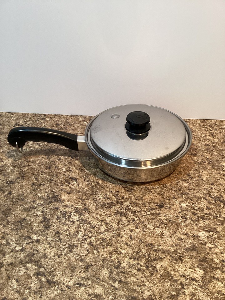 Saladmaster 9" Skillet Frying Pan Saute Pot & Vapo Lid Stainless Steel ...