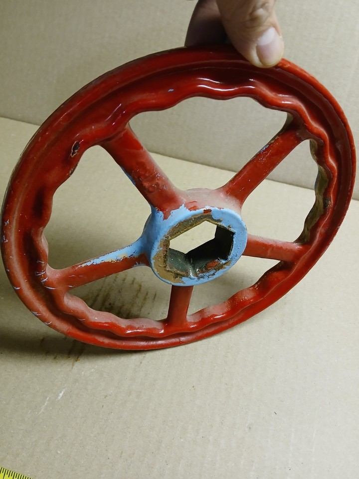 Reading USA Pratt and Cady 9" cast iron valve handle wheel steam punk ...