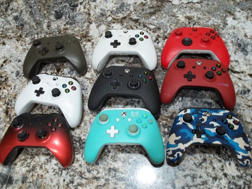 Lot of 9 OEM & Power A Microsoft Xbox One Controllers For Parts/Repair ...