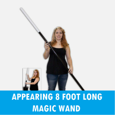 APPEARING 8 FOOT WAND JUMBO (2.4 METERS) MAGIC TRICK EASY-TO-DO & SUPER ...