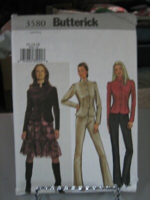 Butterick 3580 Fitted Jacket, Skirt & Pants Pattern - Size 12/14/16 ...