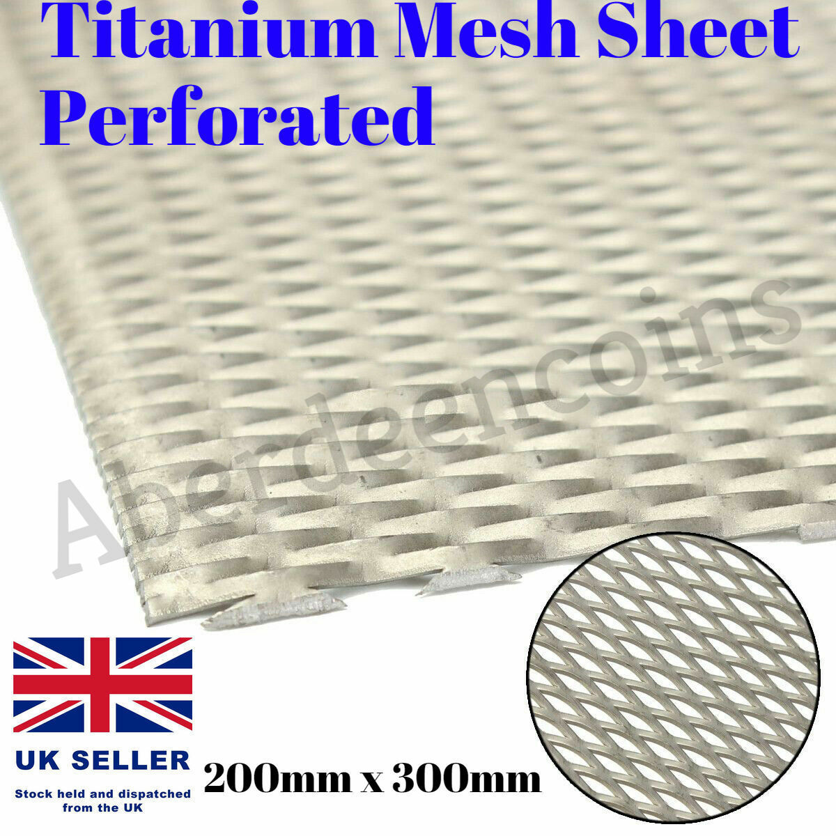 200mmx300mm Metal Titanium Mesh Sheet Perforated Plate Expanded 0.5mm ...