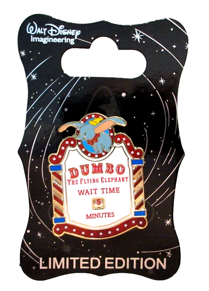 WDI WAIT TIME SIGN 2009 HKDL DUMBO THE FLYING ELEPHANT PIN - LE OF 300 ...