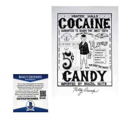 Rolly Roland Crump Signed Print Art Poster Disney Cocaine BAS Beckett ...