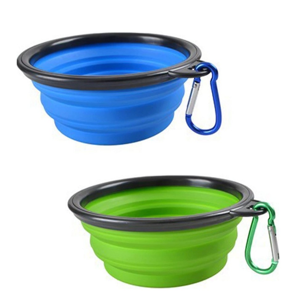 2-Pack 34oz Large Size Collapsible Dog Bowl, Portable Pet Bowl, Travel ...