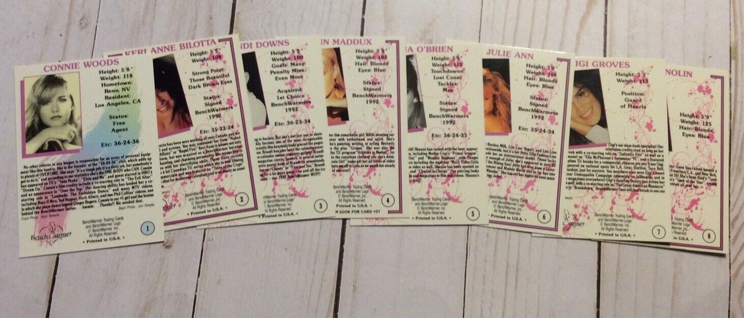 1992 Series 1 Benchwarmer Cards 1-8 | eBay