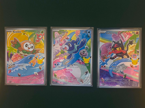 First Partner Illustration Collection Series 1 Gen 7 Alola Starters ...
