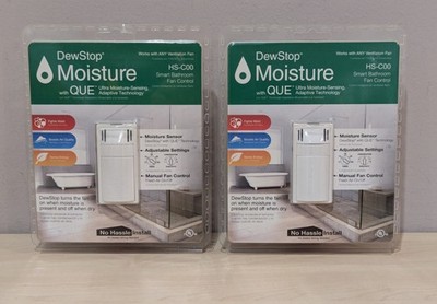(2) DewStop Condensation Bathroom Fan Control Humidity Sensor with ...