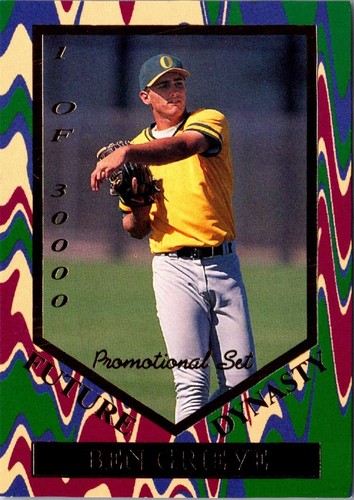 1995 Signature Rookies Future Dynasty Promotional Ben Grieve Baseball ...