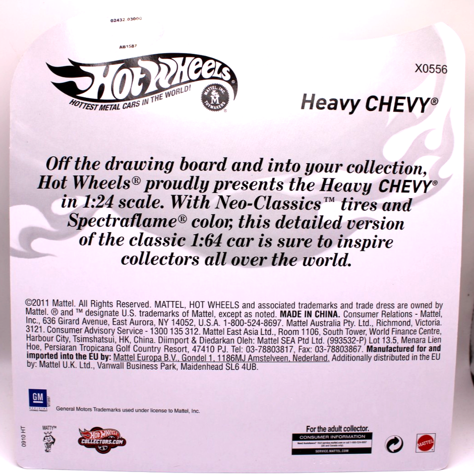 Hot Wheels 2011 RLC 1/24 Scale Heavy Chevy 1967 Camaro SF blue RL's ...
