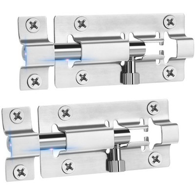 2 Pack Slide Lock, 3 Inch Barrel Bolt Latch, Premium Door Bolt Lock ...