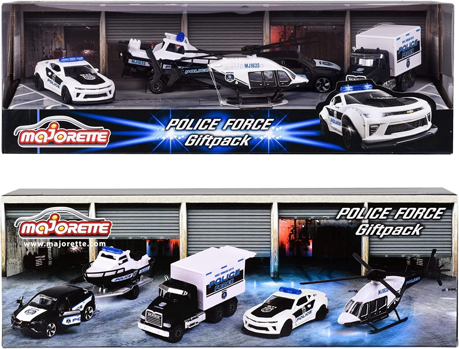 Majorette Model Car metal 5 Pack Gift Set Police Force Camaro, Mack ...