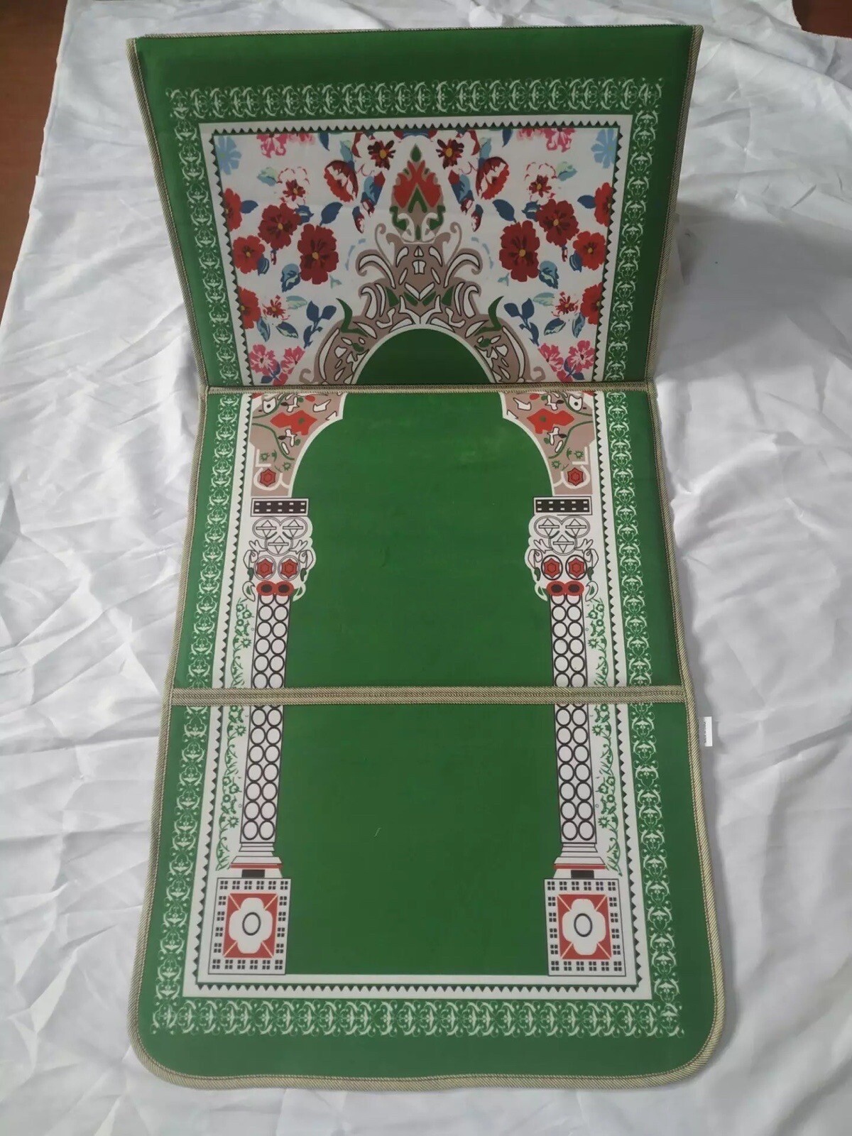 Muslim prayer rug mat Jainamaz Salah folding W Back rest Seat Gift Bag ...