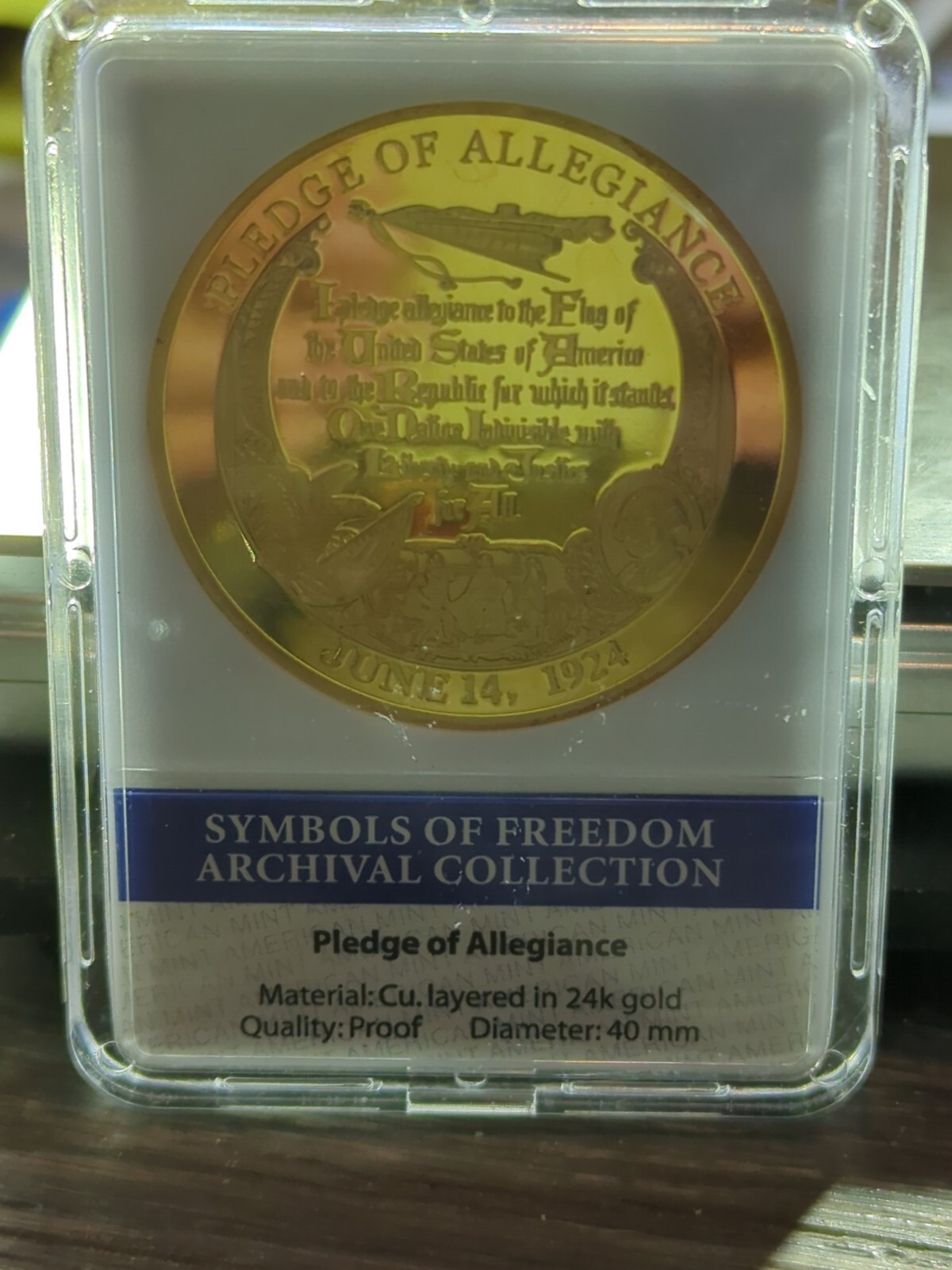 American Mint 24k Gold *Pledge of Allegiance Prf Symbol Freedom ...