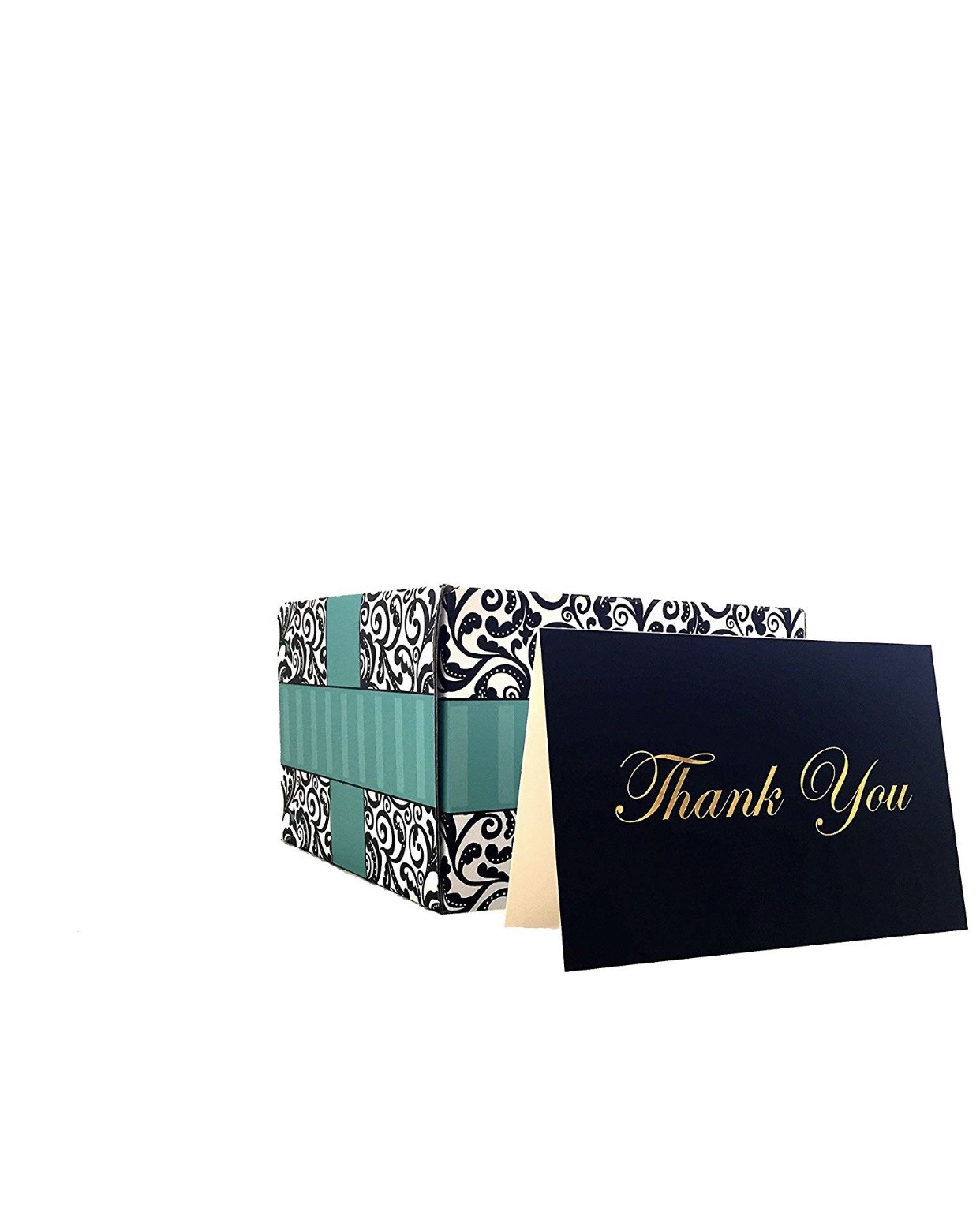 Premium Thank You Cards Boxed Set 100, Self Seal Envelopes, Stylish ...