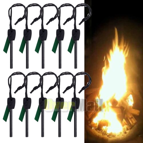 10x Magnesium Flint Stone Fire Starter Lighter Emergency Survival ...