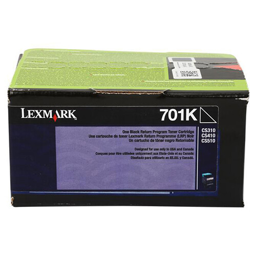 Lexmark 70C10K0 (701K) Black Standard Yield Toner Cartridge (1,000 ...