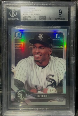 🔥⚾️ Luis Robert Rookie Card 2018 1st Bowman Chrome Refractor /499 BGS 9 ...