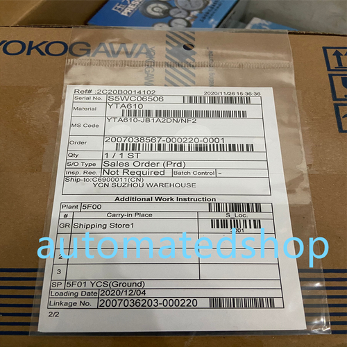Yokogawa YTA610 Temperature Transmitter Via DHL or FedEx | eBay