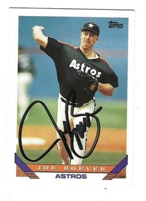 Autographed Signed JOE BOEVER Houston Astros 1993 Topps Card #792 w/COA ...