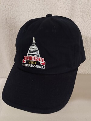 US Open 2011 Congressional Hat Cap Adjustable Strap Back Dark Blue | eBay