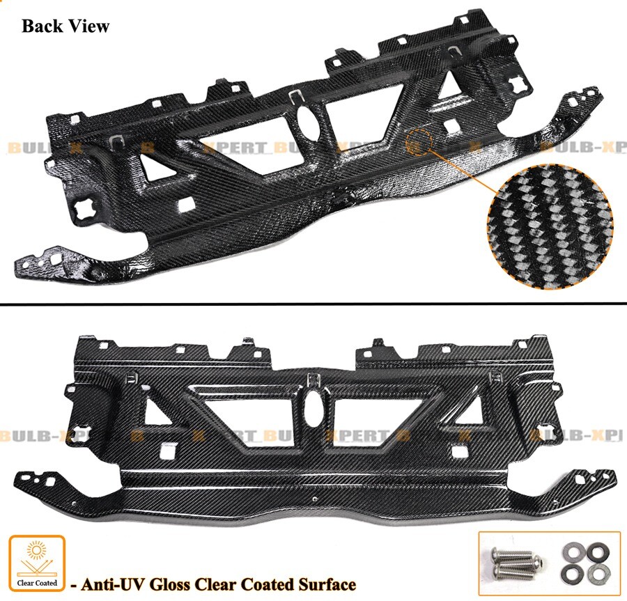 REAL CARBON FIBER RADIATOR SUPPORT BRACE PANEL COVER FOR 21-24 BMW G8X ...