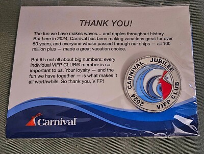 Carnival Cruise Lapel Pins 2024 Jubilee Platinum Diamond VIFP Loyalty ...